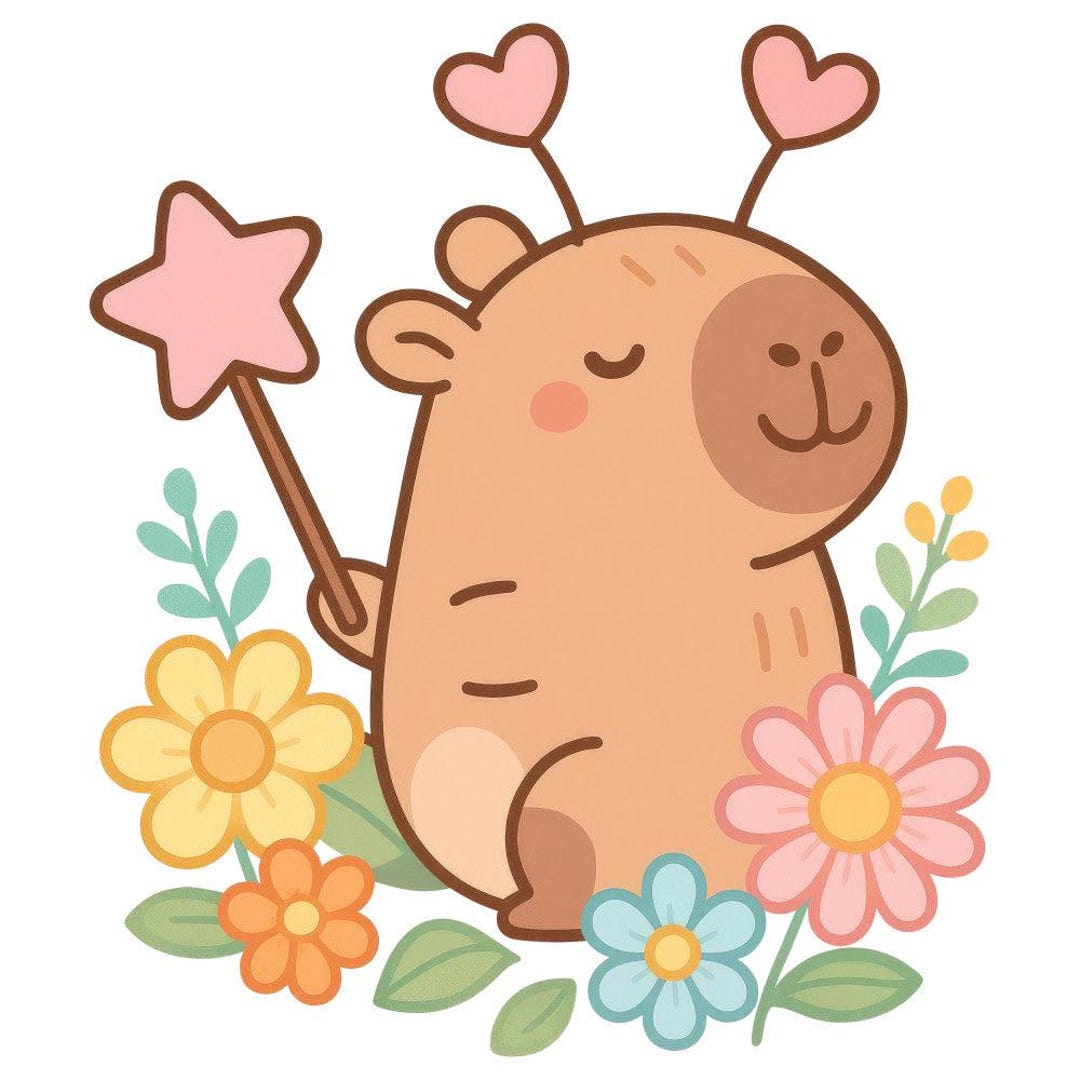 Cartoon Capybara Fabric Panel 3 - Etsy