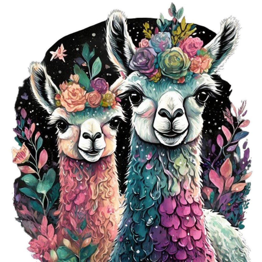 Llama Friends Fabric Panel 5 - Etsy