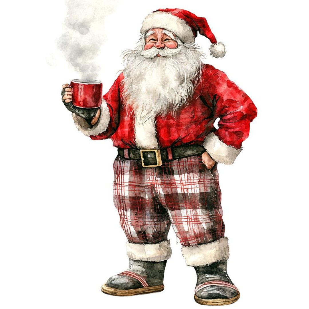 Santas Day off Fabric Panel 16 - Etsy