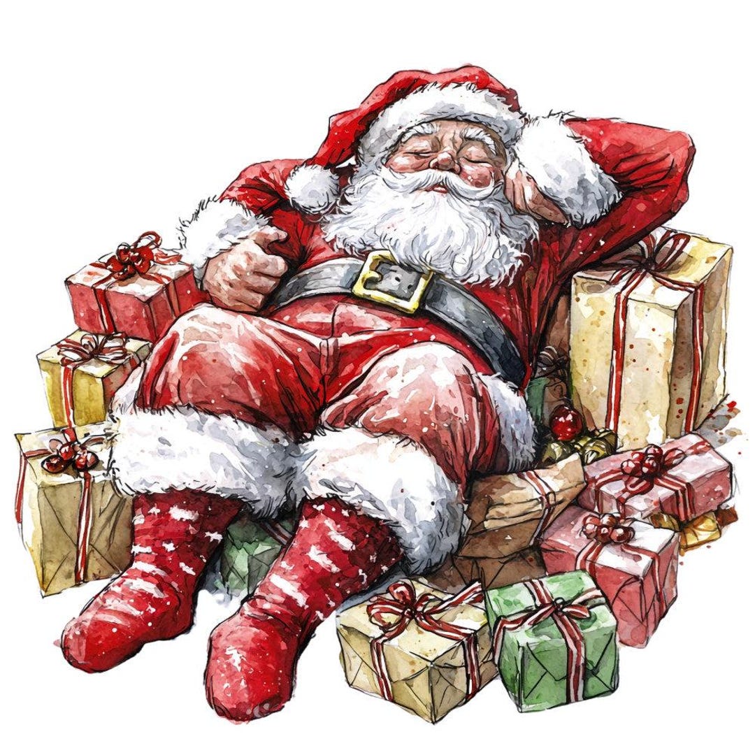 Santas Day off Fabric Panel 25 - Etsy