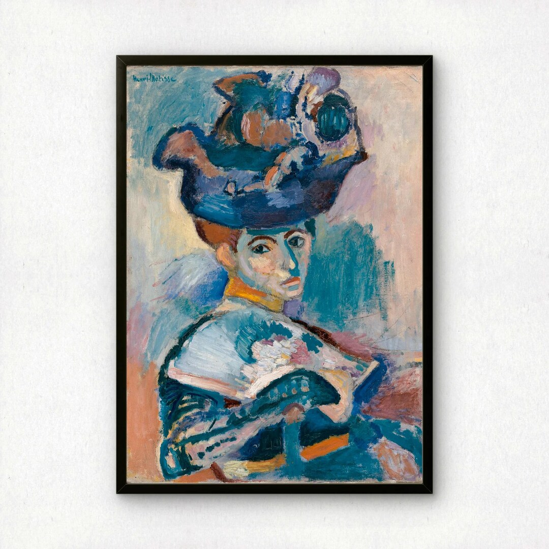 Henri Matisse Art Print | Woman With Hat, Fauvism Portrait - Etsy