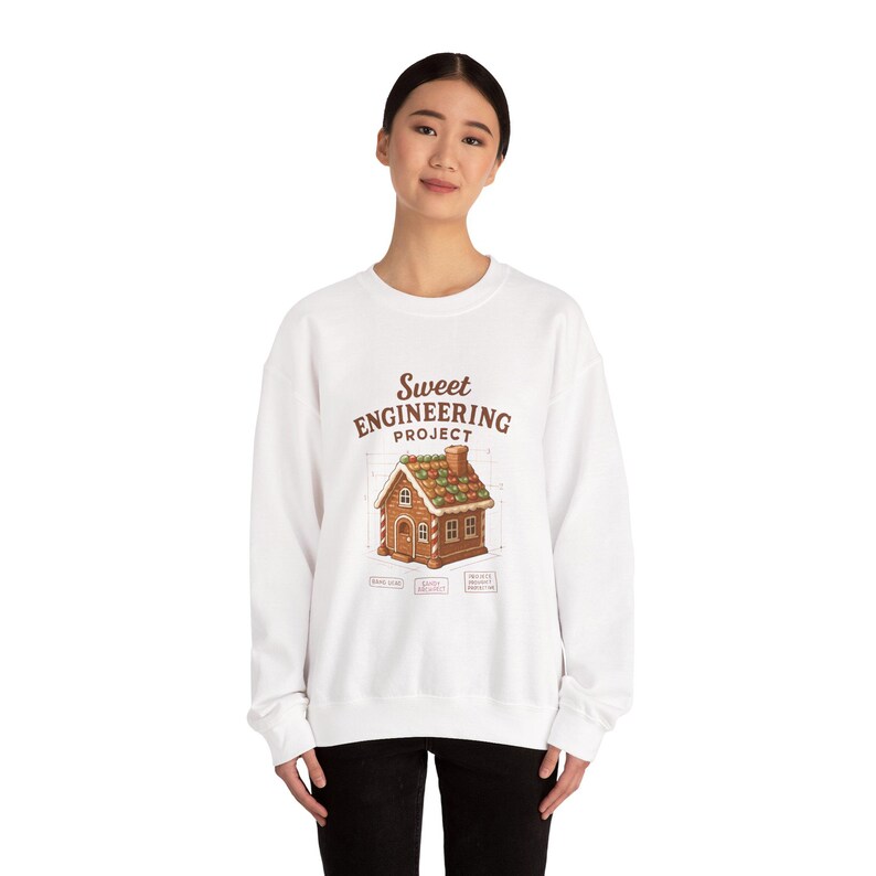 Gingerbread House Sweet Engineering Project Sweatshirt | Holiday Baking Graphic - Etsy