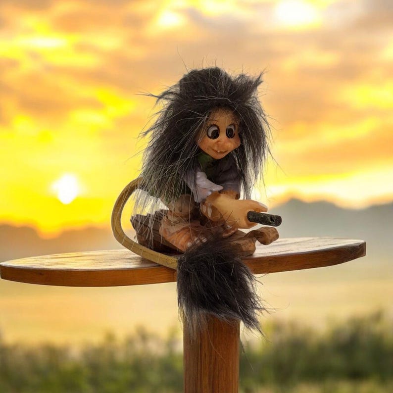 Vintage Norwegian Troll Figures. Handcrafted Nyform Style Trolls. - Etsy
