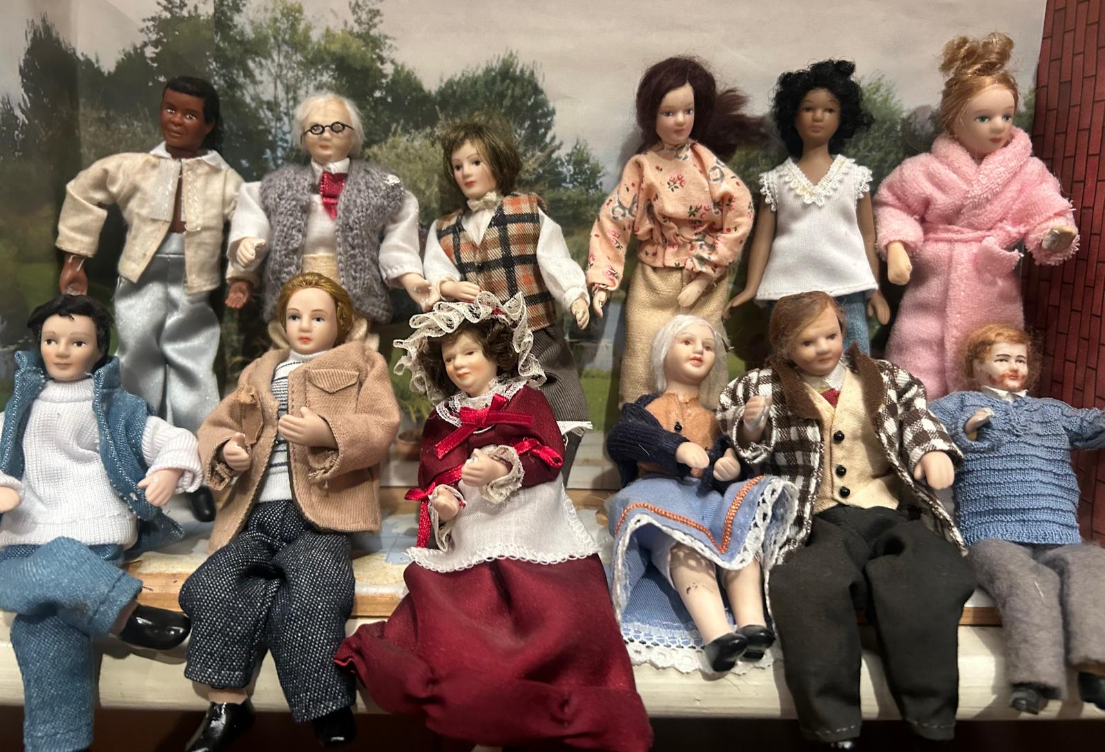 Different Dollhouse Dolls Scale 1:12. Vintage Bisque Porcelain Dolls - Etsy
