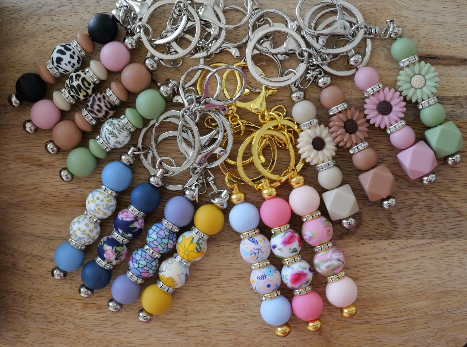 Silicone Beaded Keychain: Purse Charm - Etsy