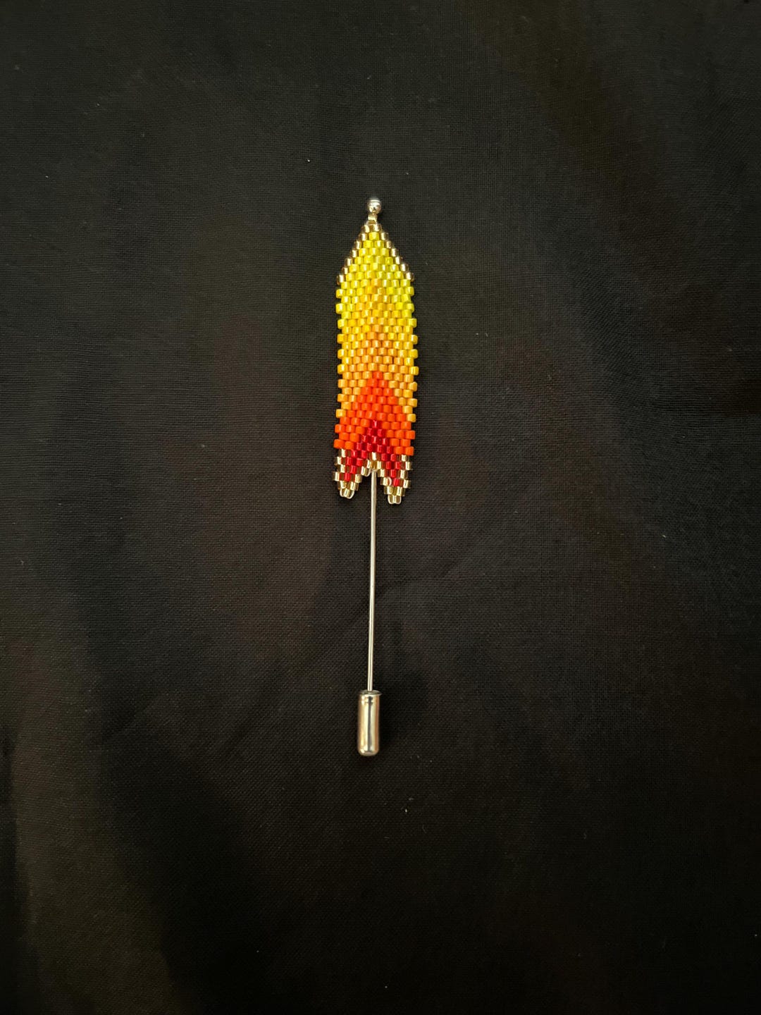 Beaded Hat/lapel Pin Sunrise Chevron (E) - Etsy
