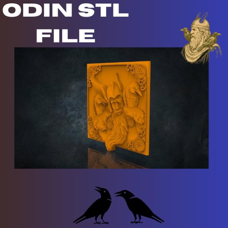 Odin Norse God STL File - 3D Printable Model - Etsy