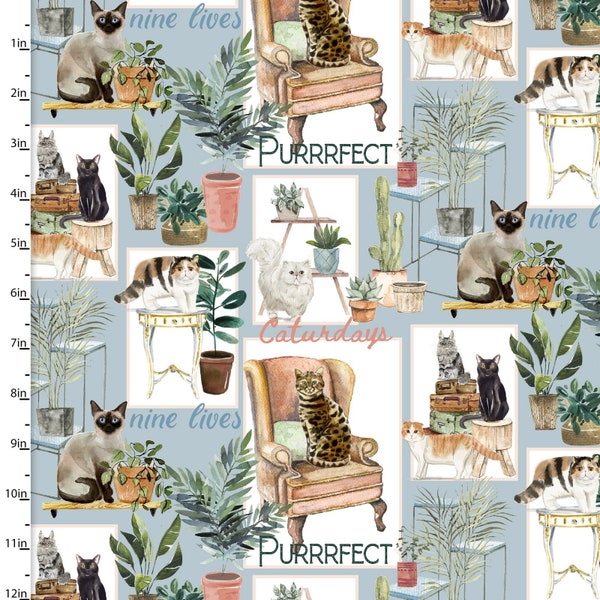 Cat Quilting Fabric - Etsy