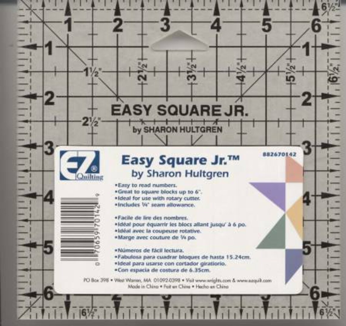 Easy Square Jr. Ruler 6-1/2 X 6-1/2 Square by EZ - Etsy