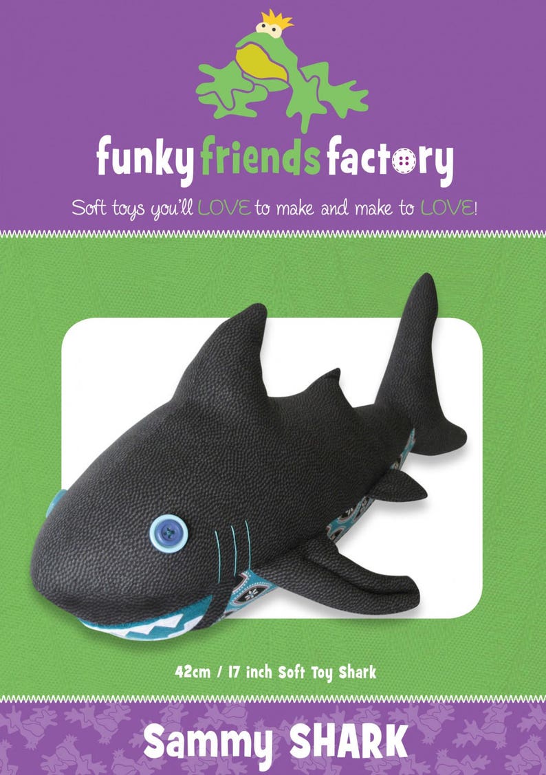 Sammy Shark Stuffed Toy PATTERN Not a PDF by Funky Friends | Etsy