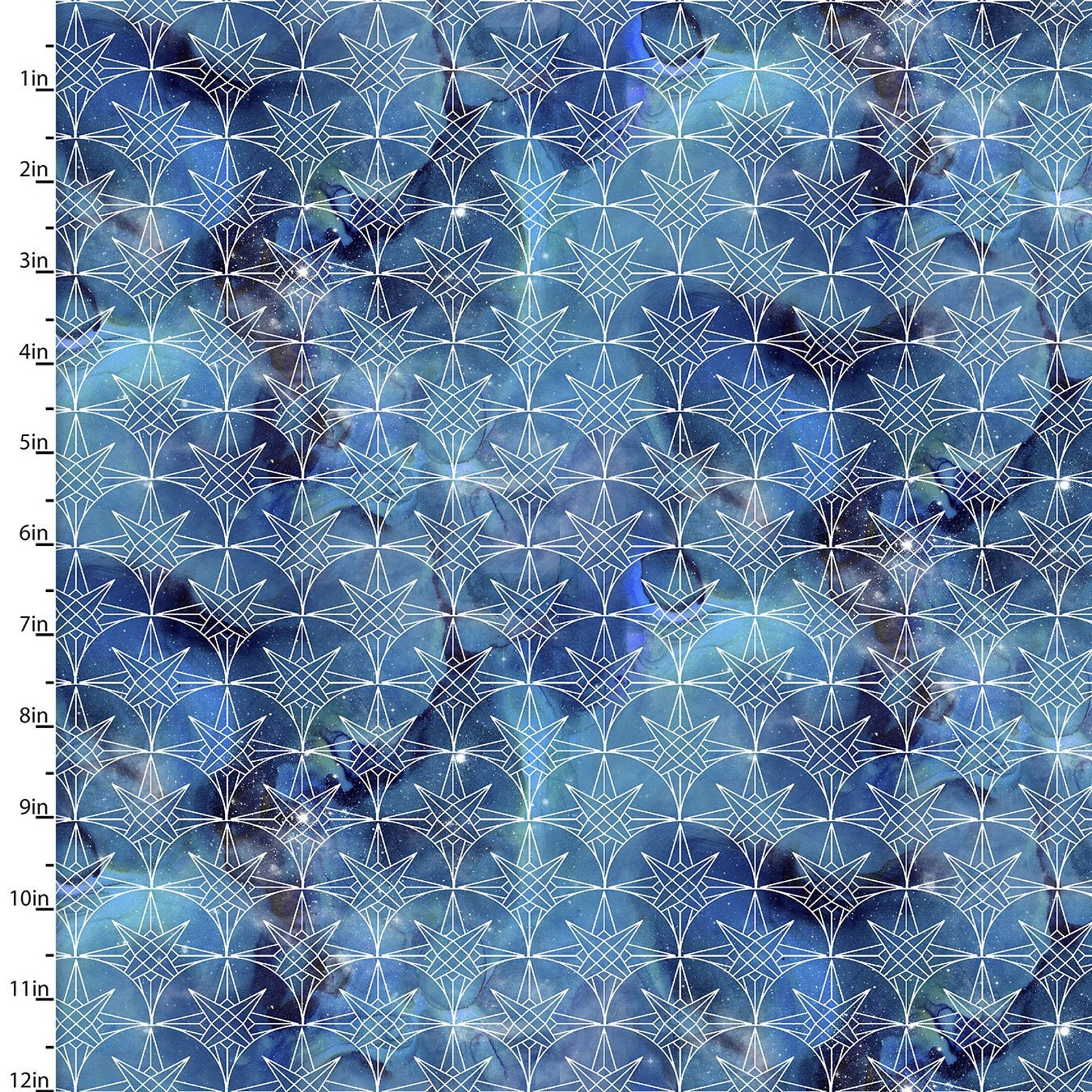 Nautical Twilight Star Pattern Fabric From Magical Galaxy - Etsy