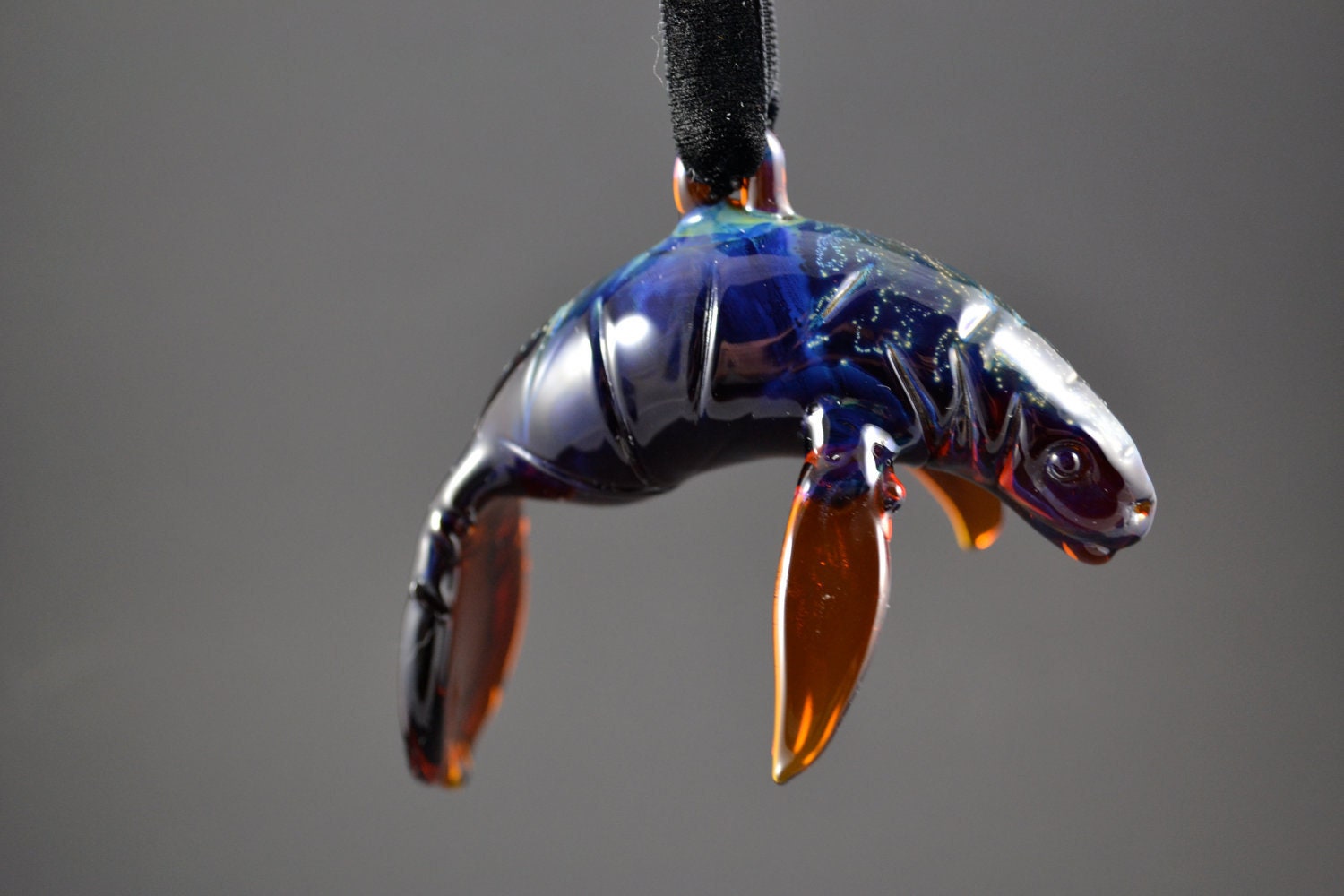Hanging Glass Manatee Ornament, Sea Cow, Endangered Species Series ...