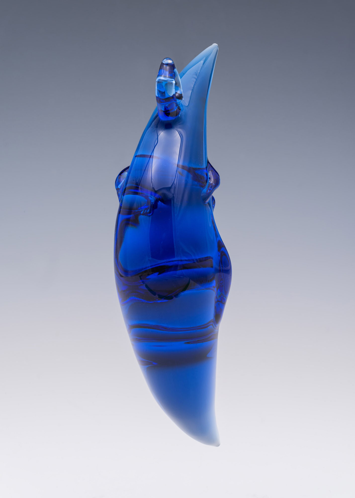 Hanging Glass Moon Ornament Solstice Blue Moon Crescent | Etsy