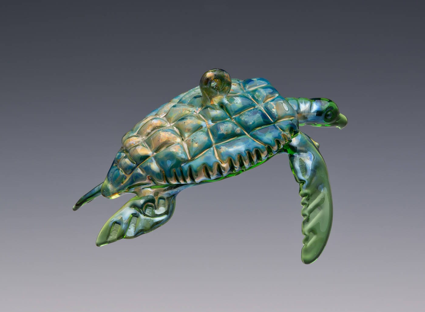 Hanging Glass Sea Turtle Ornament, Christmas Ornament, Lampwork Sea ...