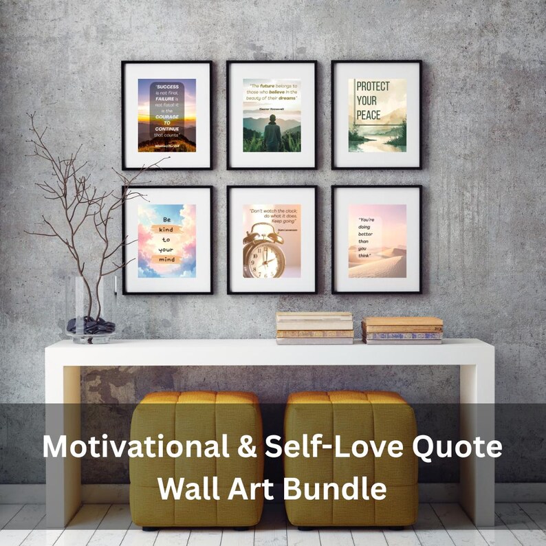 Positive Affirmation Wall Art Printables (set of 6) – Self Love Quote ...