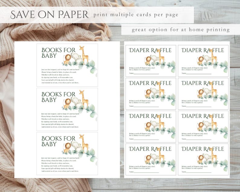 Baby Shower Game Bundle Bingo ABC Diaper Raffle Books | Digital ...