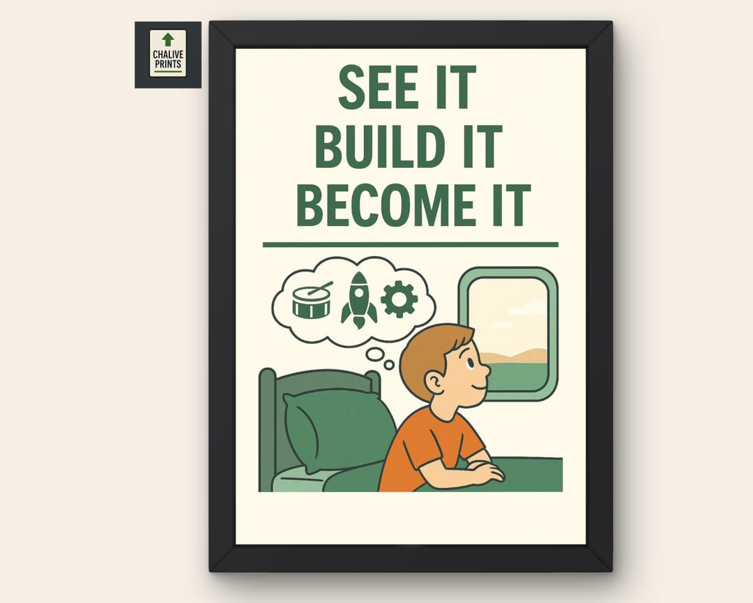 See It, Build It, Become It-inspirational Kids Wall Art - Etsy