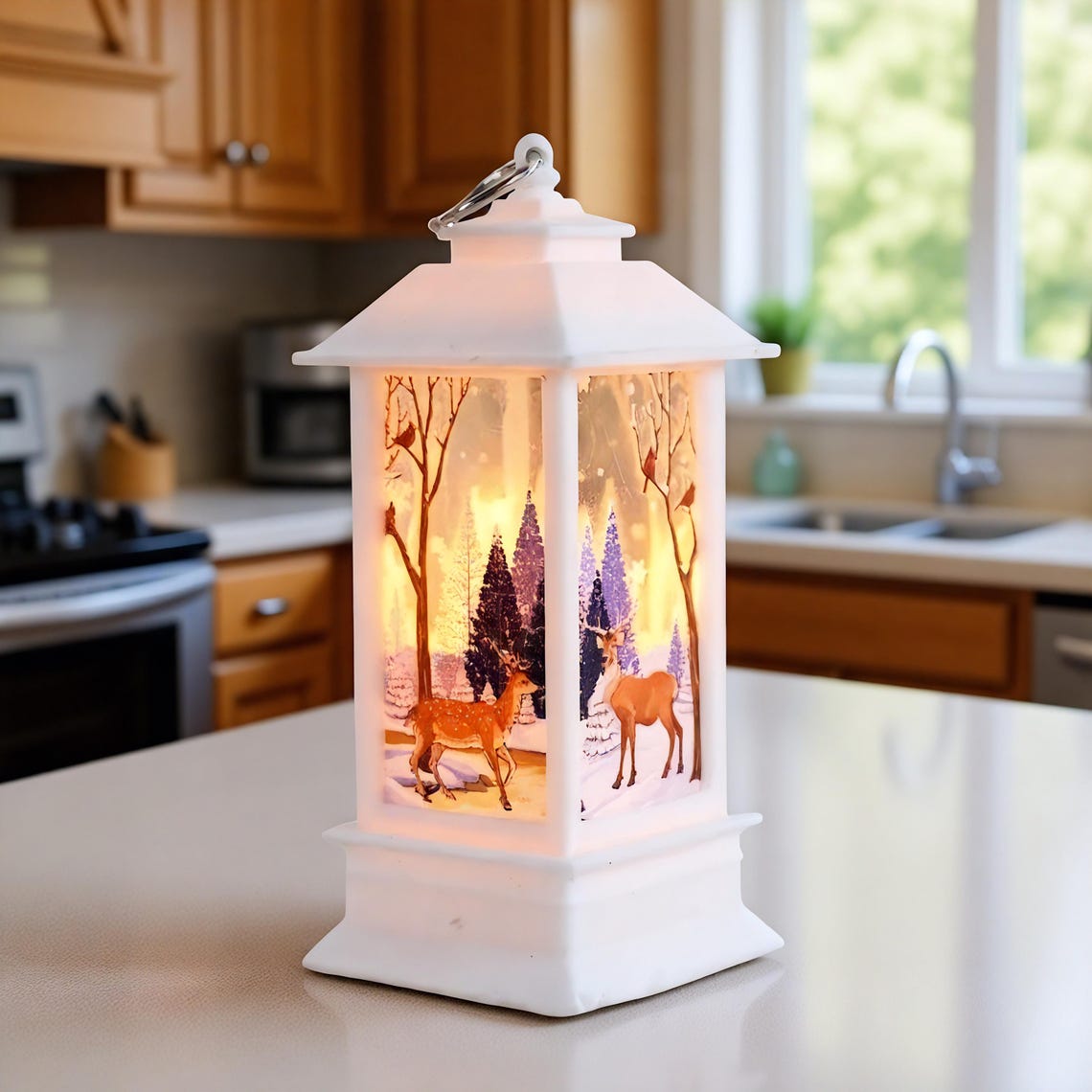 Snowman Christmas Lantern – LED Night Light, Holiday Table Decor - Etsy