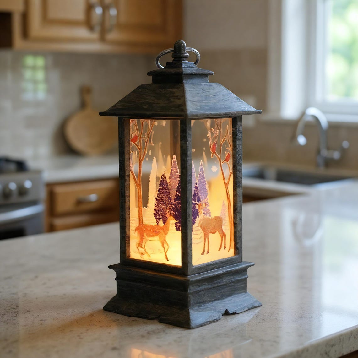Snowman Christmas Lantern – LED Night Light, Holiday Table Decor - Etsy