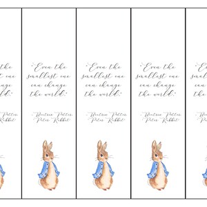 Peter Rabbit Bookmark, Beatrix Potter, Baby Shower, Book Shower, Easter ...