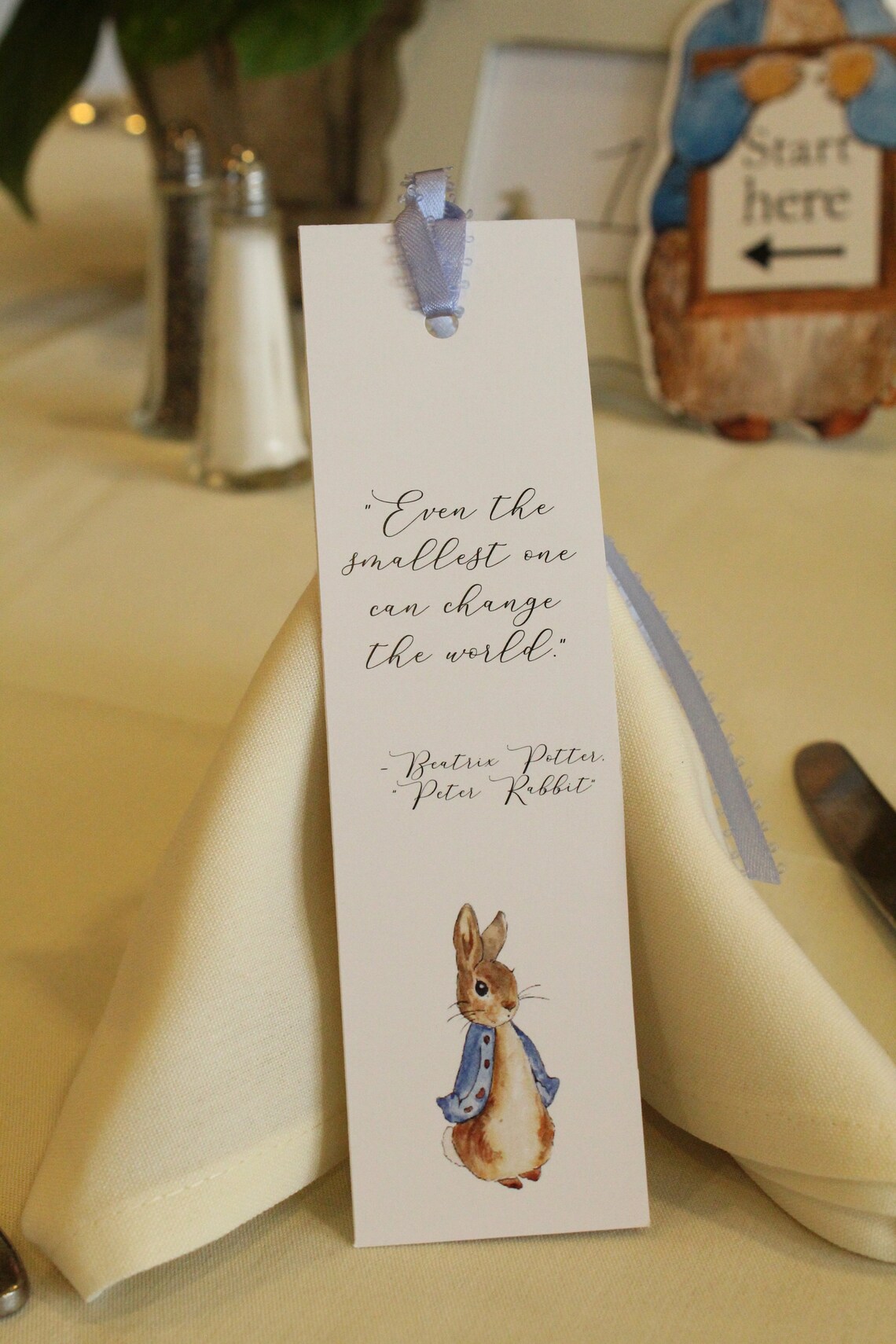 Peter Rabbit Bookmark Beatrix Potter Baby Shower Book - Etsy