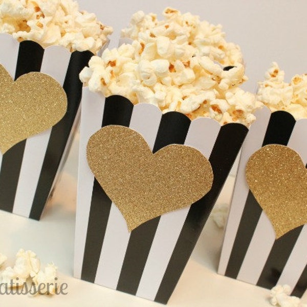 Striped Popcorn Box - Etsy