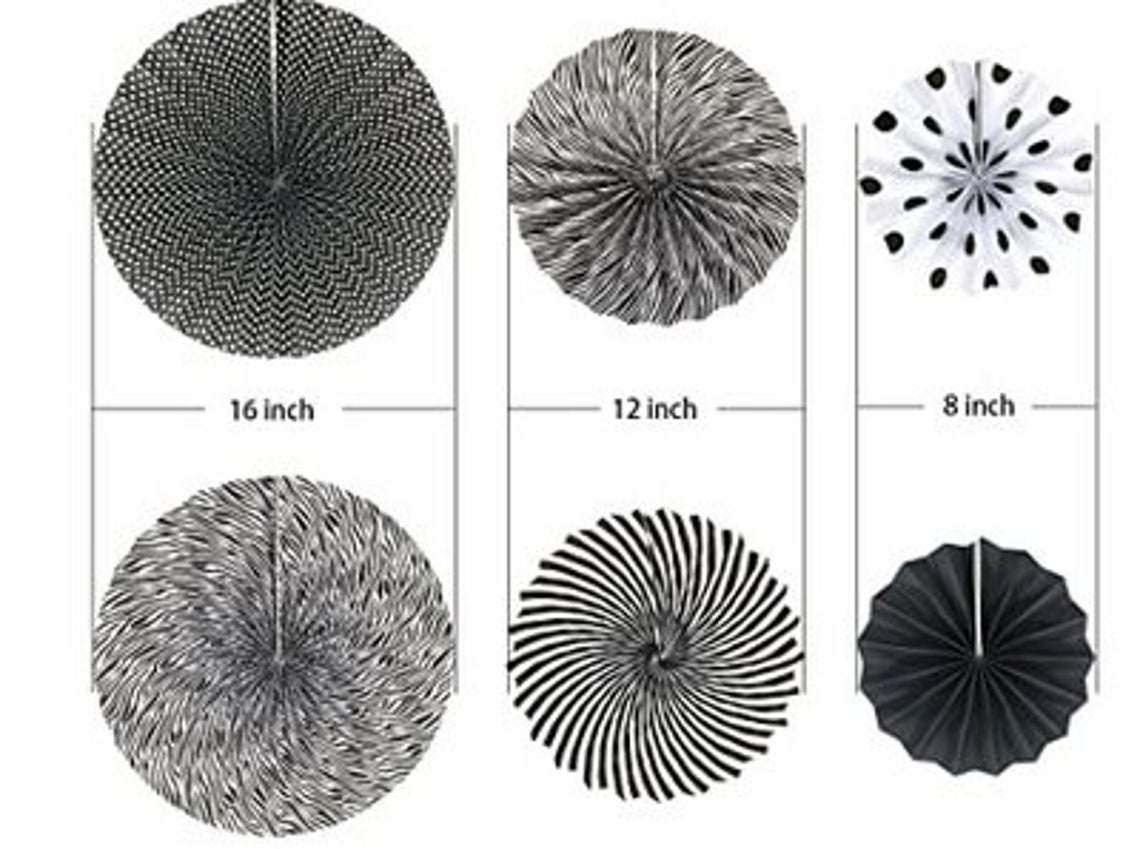 Hanging Paper Fans Set Orange Banner Halloween Graduation - Etsy