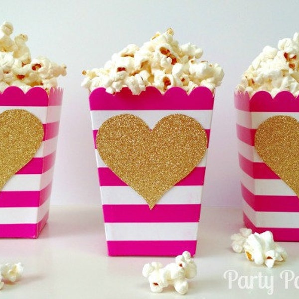 Pink Popcorn Box - Etsy