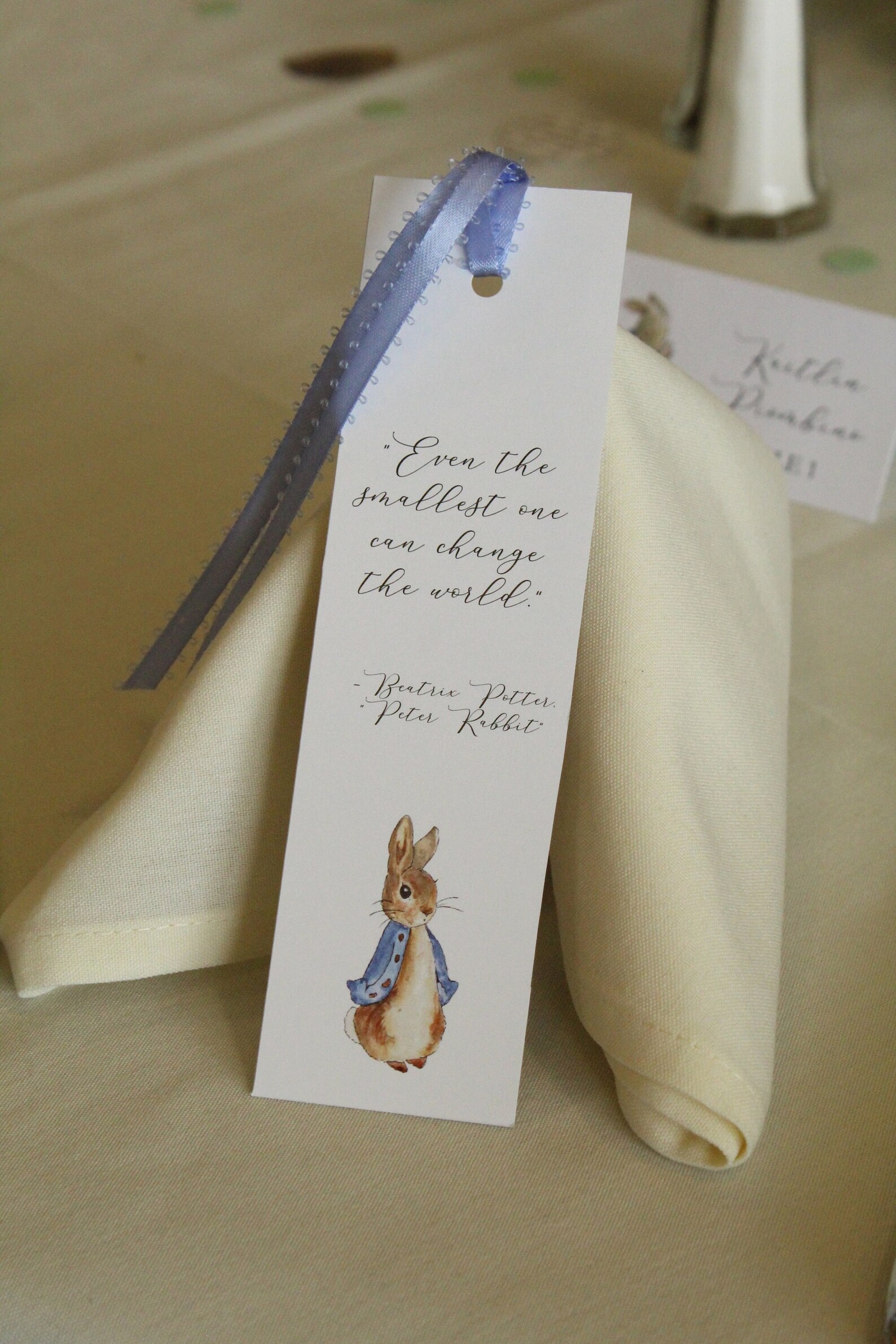 Peter Rabbit Bookmark Beatrix Potter Baby Shower Book - Etsy