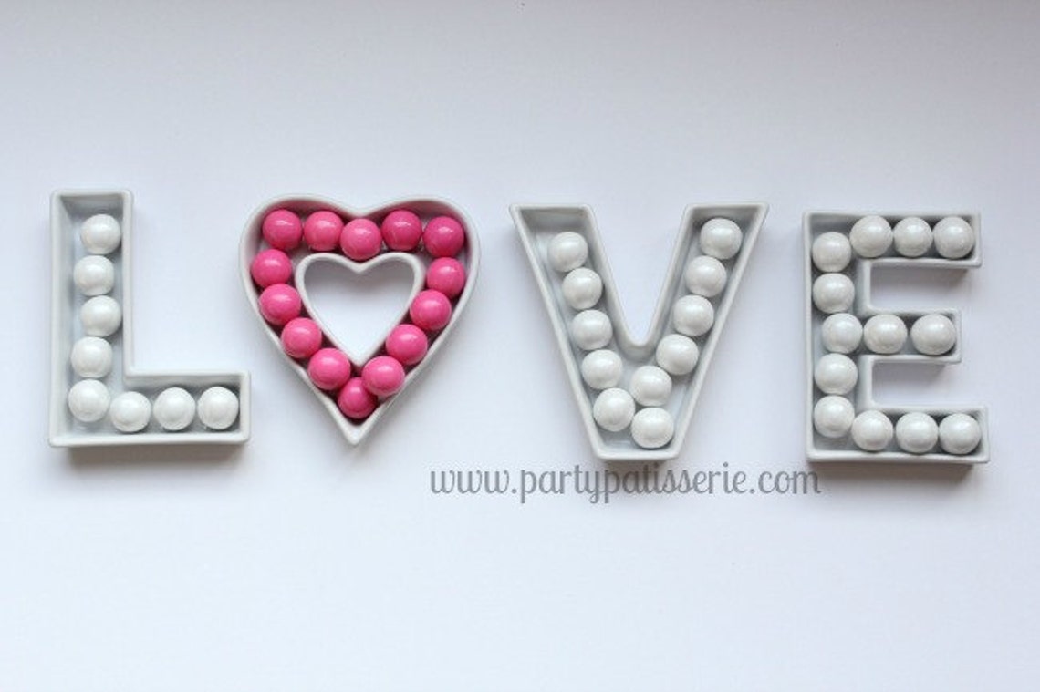 Valentine Love Dishes Wedding Engagement Baby Shower - Etsy