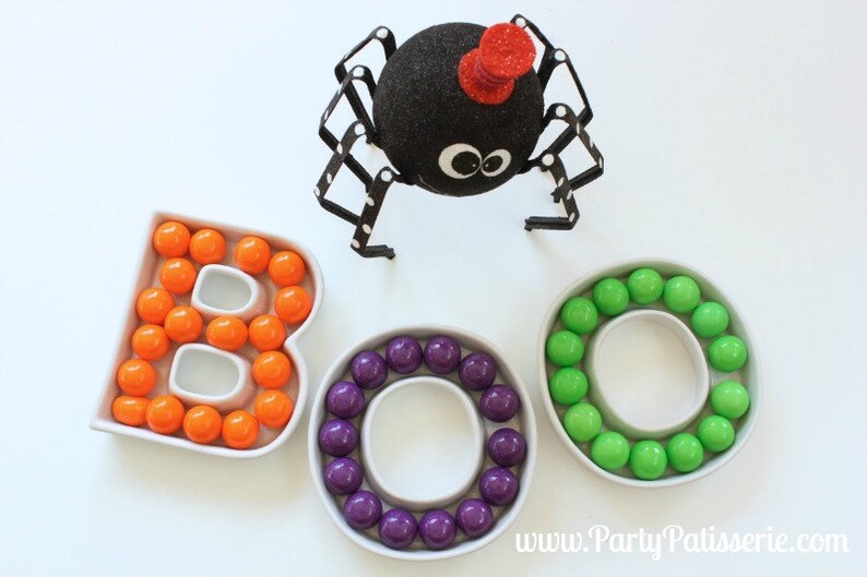 Ceramic Letter Dishes BOO - Etsy