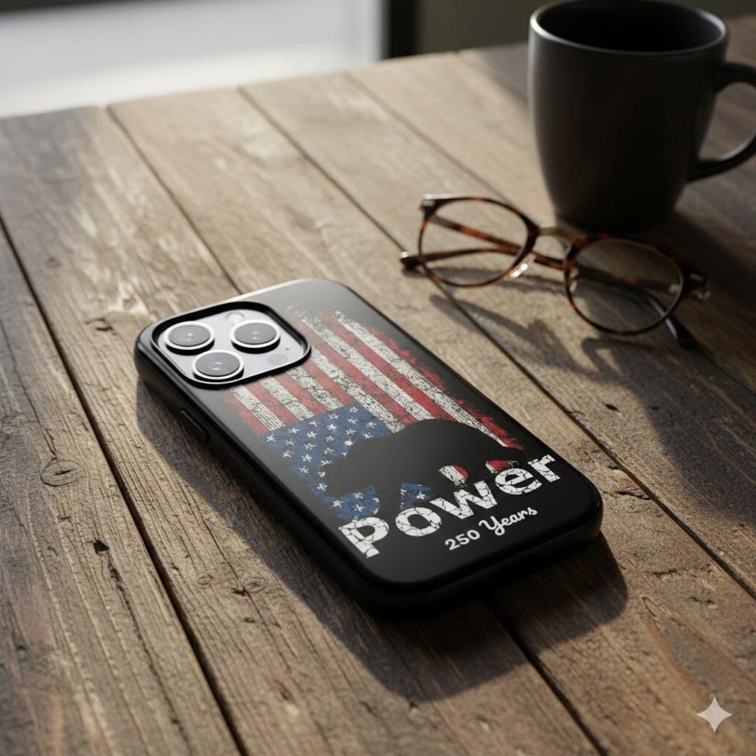 American Flag Bear Phone Case, America 250, Patriotic Anniversary - Etsy