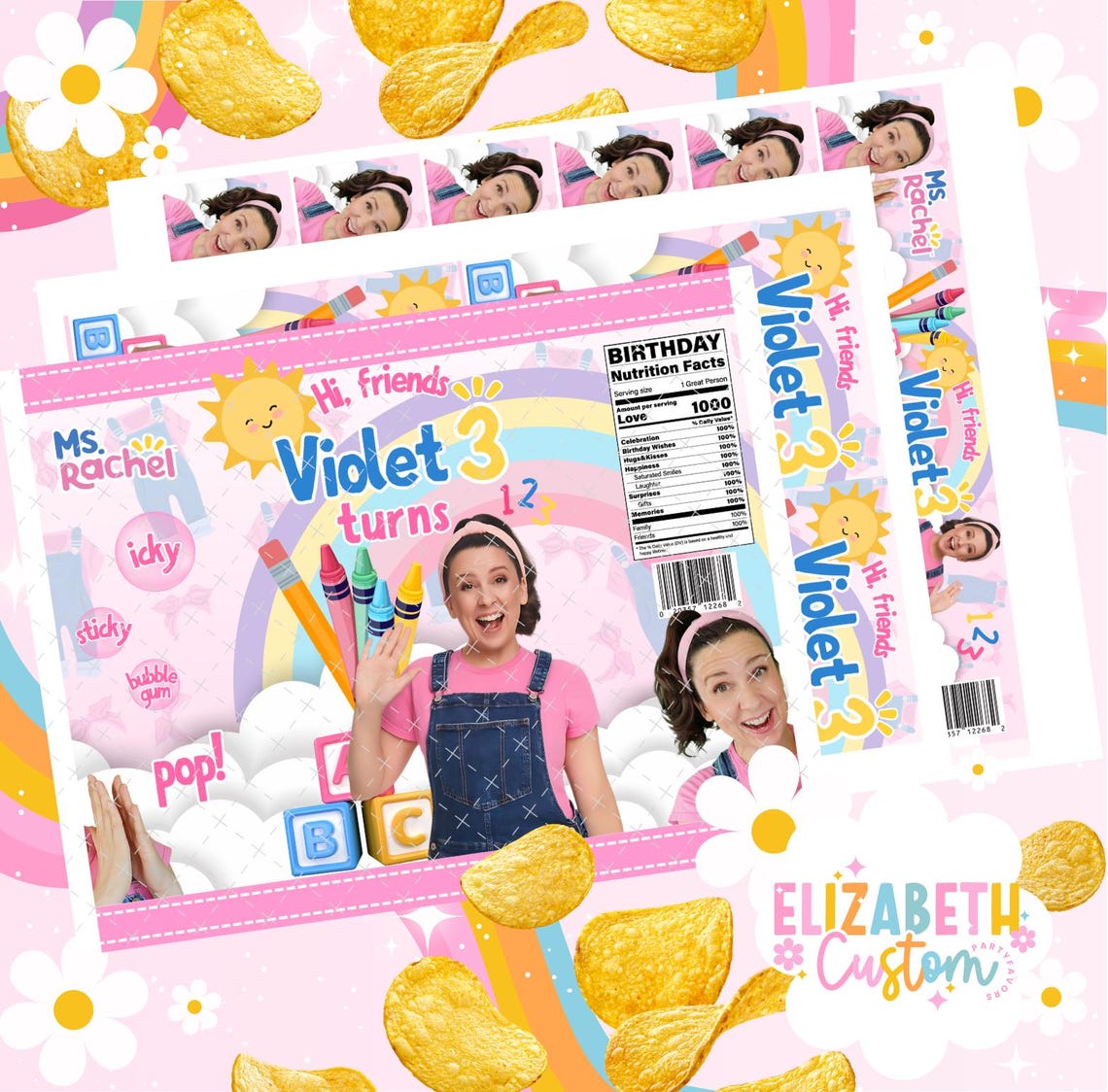 Ms Rachel Party Favors Ms Rachel Birthday Decorations Ms Rachel Digital ...