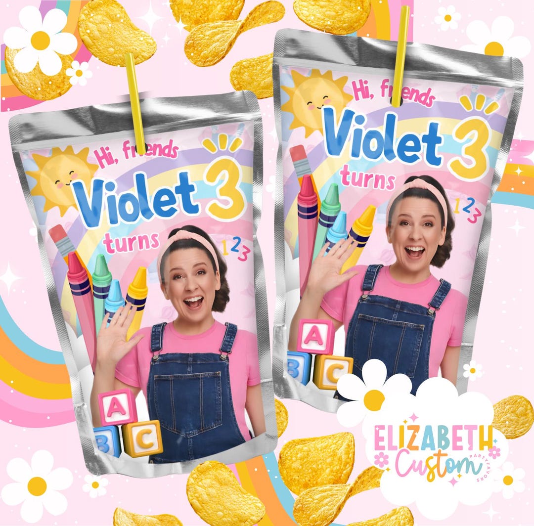Ms Rachel Caprisun Labels Ms Rachel Party Favors Ms Rachel Stickers ...