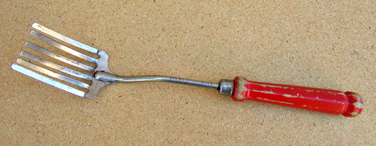 Vintage 30s foley fork mpls red wood handle kitchen | Etsy