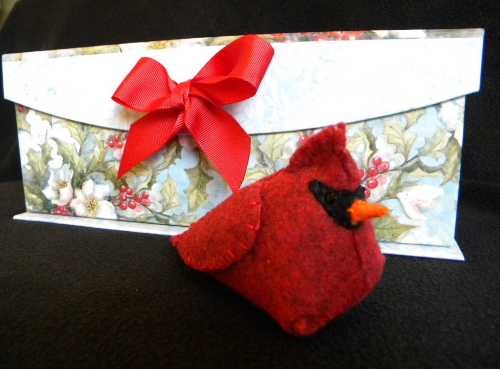 Cardinal Ornament PDF Pattern, Felt and Plush Bird, Thumbprint Patterns ...