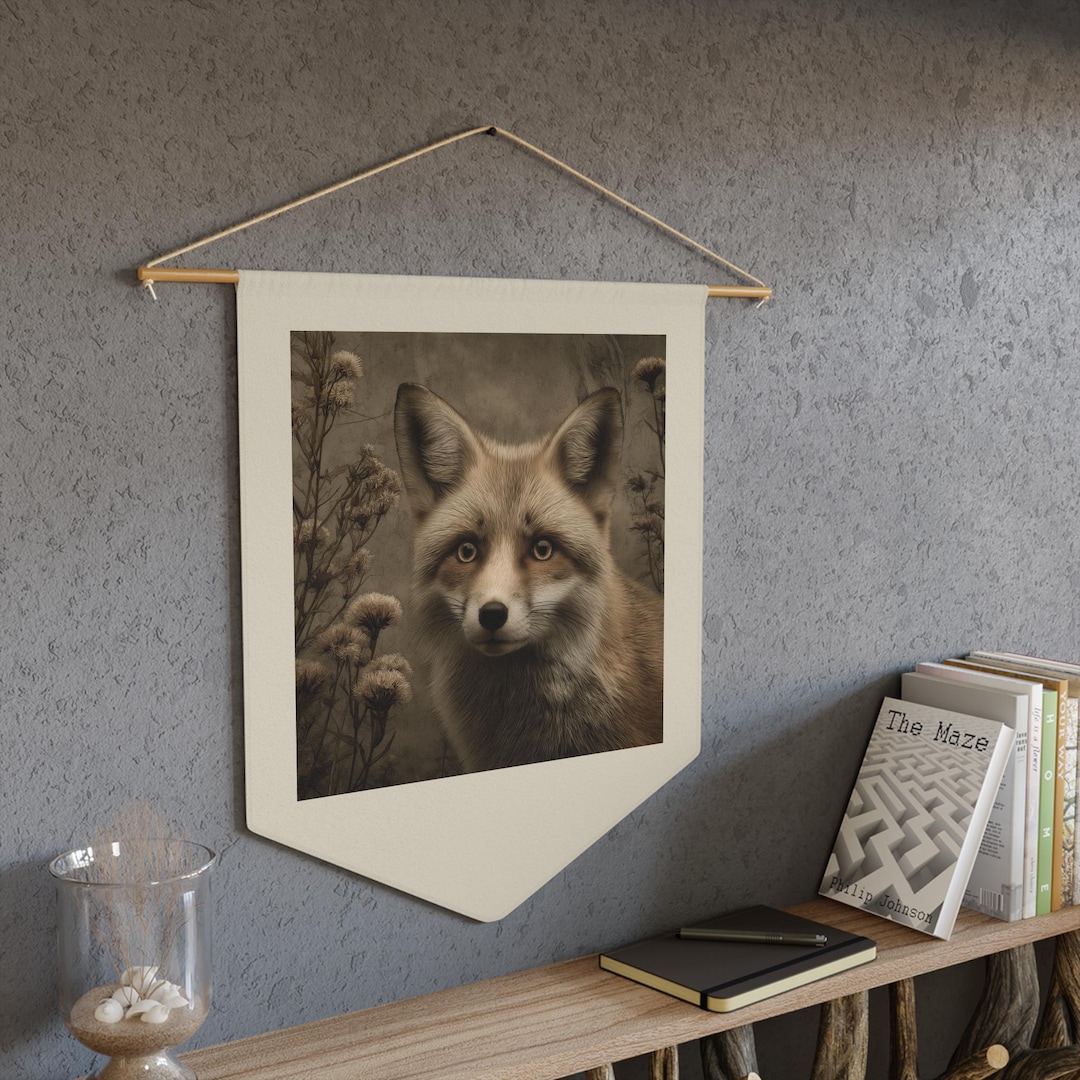 Rustic Fox Pennant Wall Decor, Nature-inspired Banner, Animal Wall Art ...