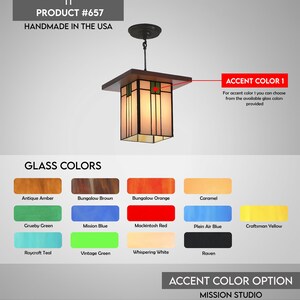 Mission Style Prairie Lantern – Artisan Pendant Light – Hand-rolled ...