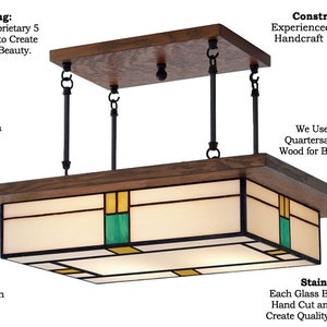 Mission Style Prairie Chandelier - Light Fixture - Etsy