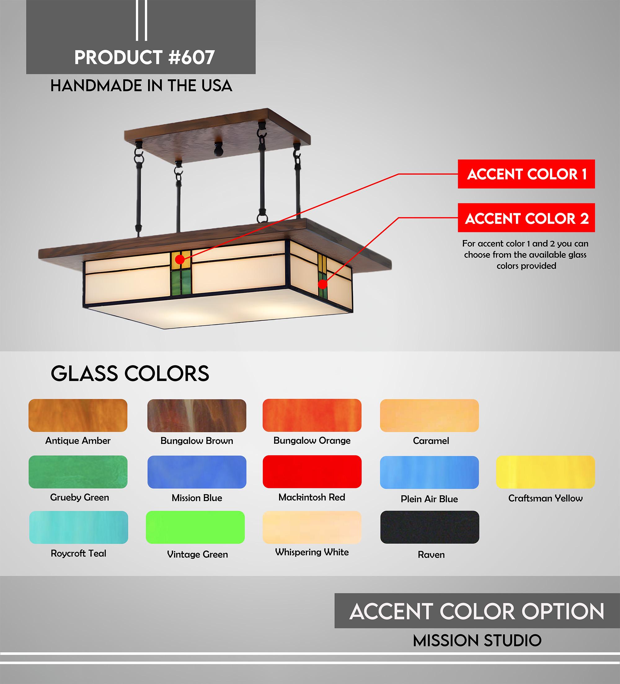 Mission Style Prairie Chandelier – Oak Ceiling Light – Artisan Dining ...