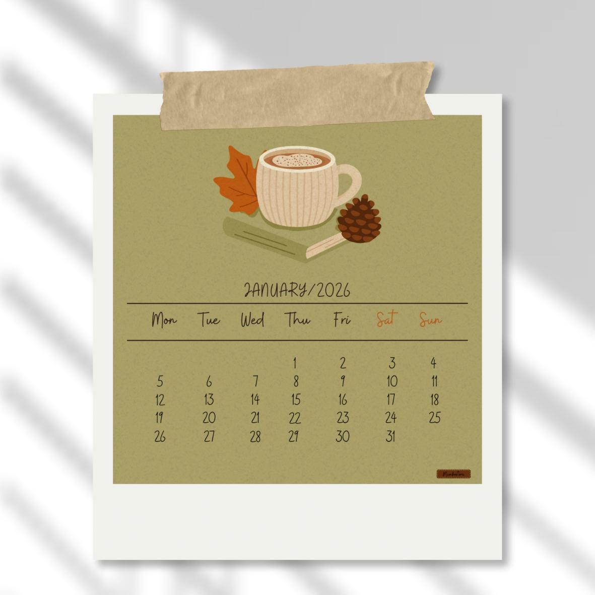 2026 Desk Calendar, Minimalist Art, Pastel Design (digital Download) - Etsy