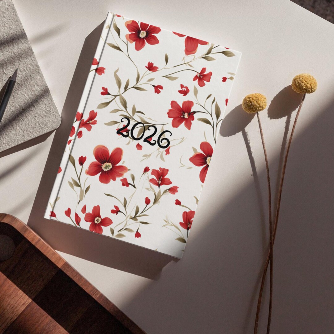 2026 A5 Printable Journal, Floral Cover, Minimalist Design (PDF, PNG ...