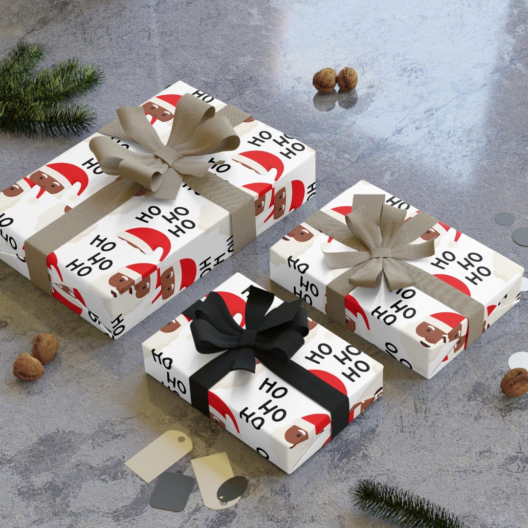 Festive Gift Wrap Paper Roll, Christmas Wrapping Paper, Holiday Gift ...