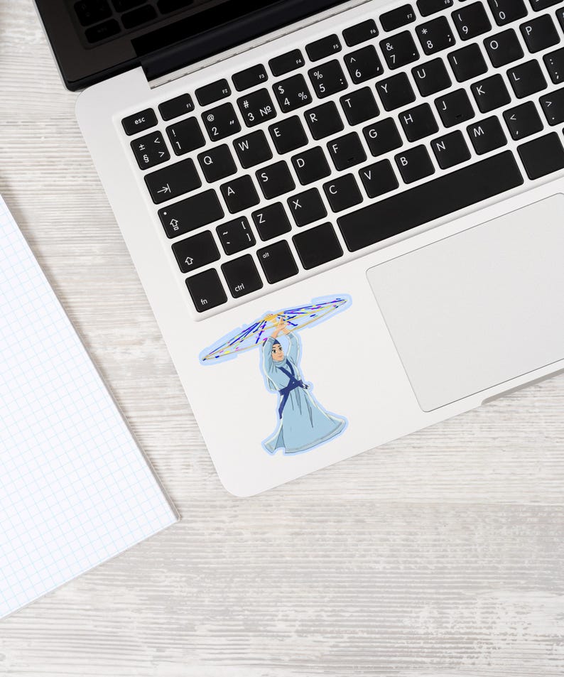 3inch Sticker | Sikh Girl Gatka Spinner Sticker | Waterproof Laptop ...