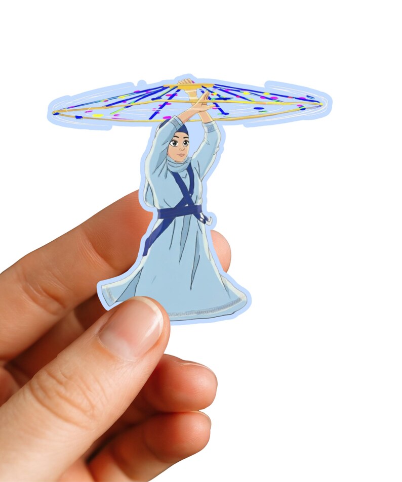 3inch Sticker | Sikh Girl Gatka Spinner Sticker | Waterproof Laptop ...