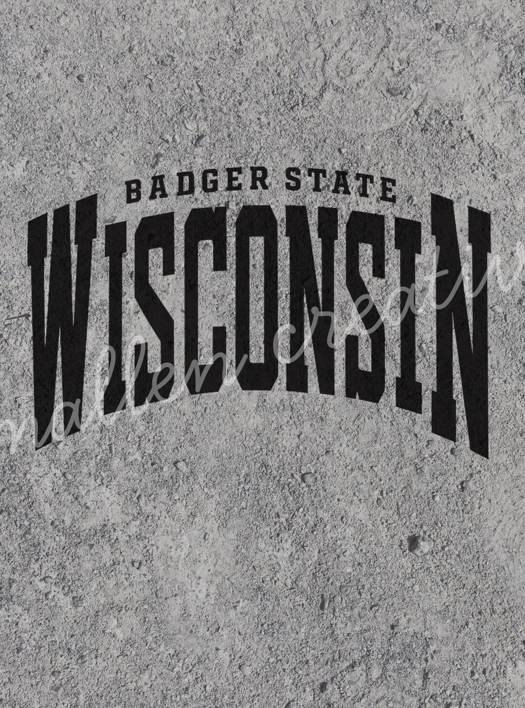 Badger State Wisconsin SVG PNG • Arched Collegiate Varsity Letters ...