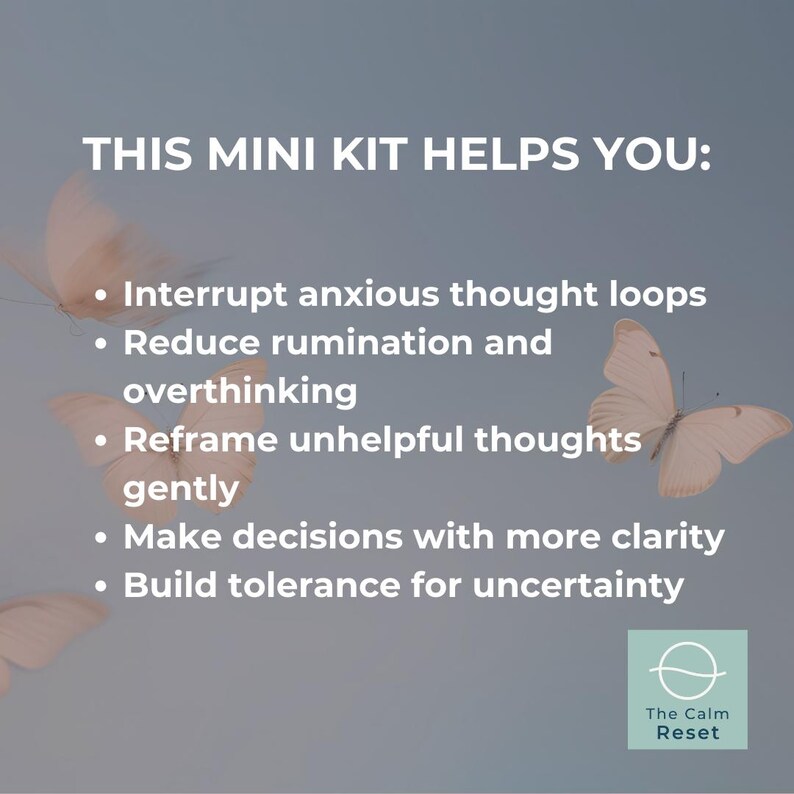Stop Overthinking Worksheets | Printable Thought Workbook for Anxiety ...