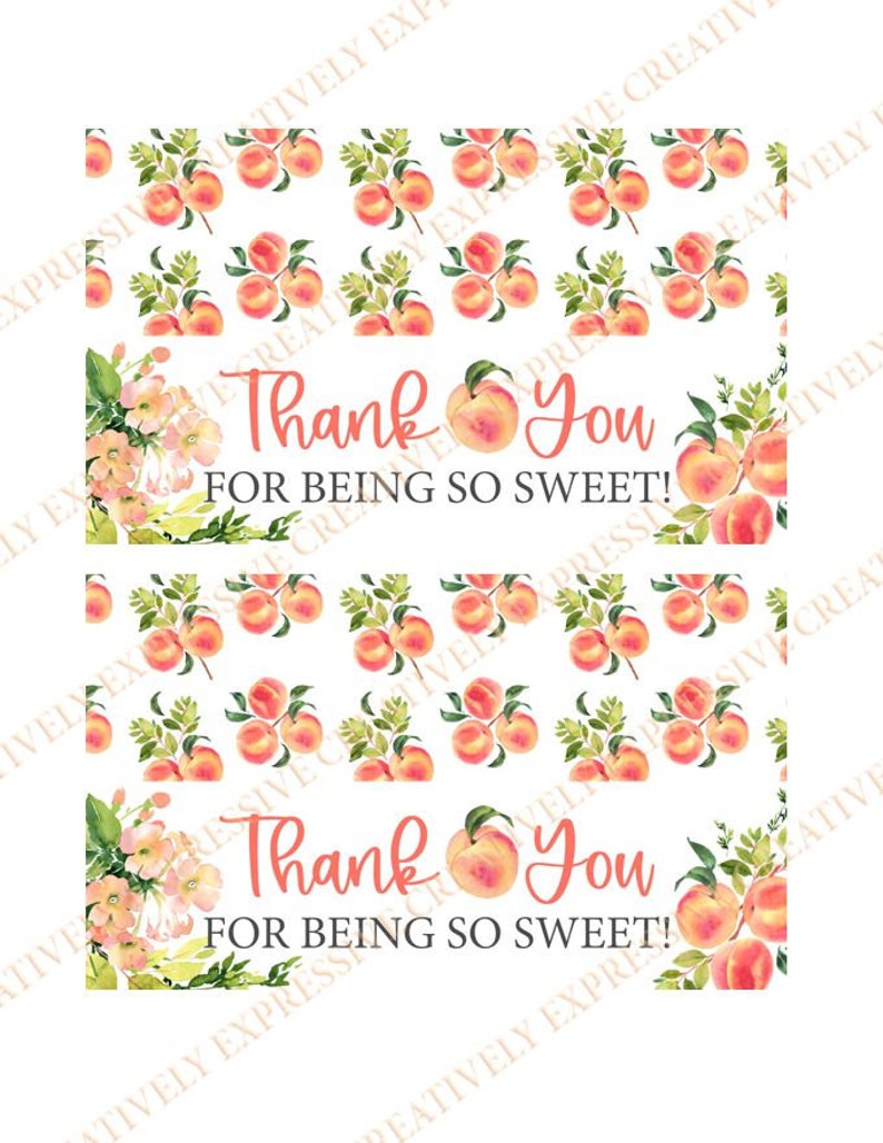 Peach Bag Topper. Peach Treat Topper. Peach Party Favor. Sweet - Etsy