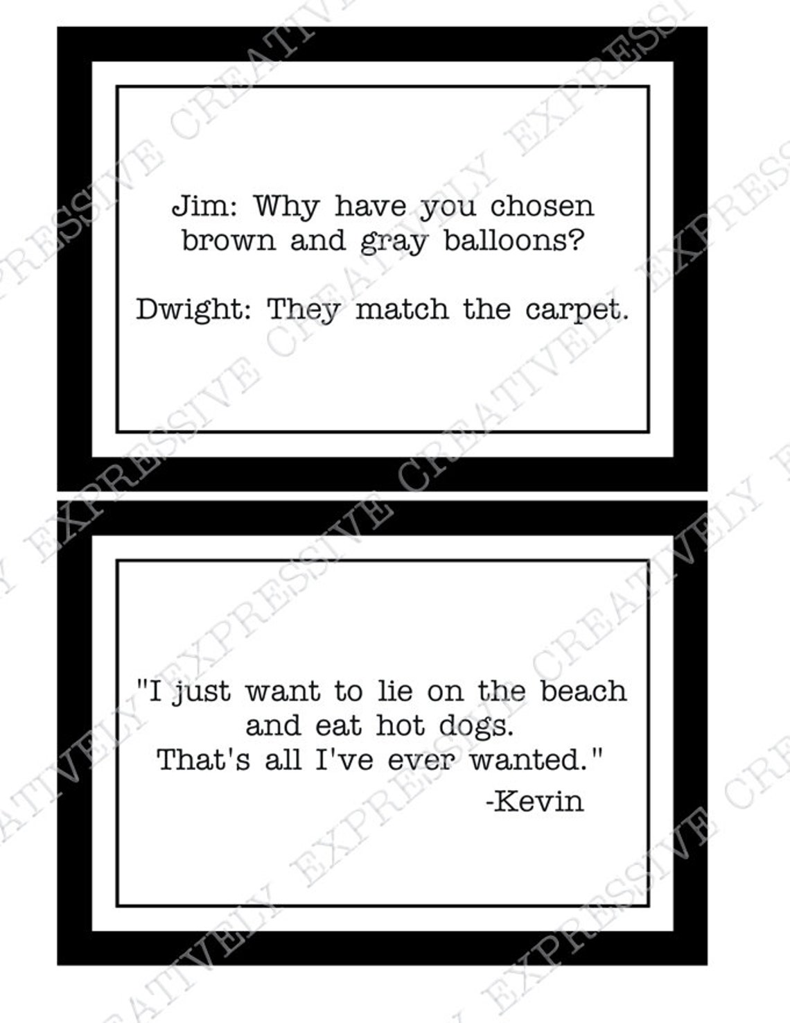 The Office Inspired Party Signs, Office Table Signs, Office Quotes Wall ...