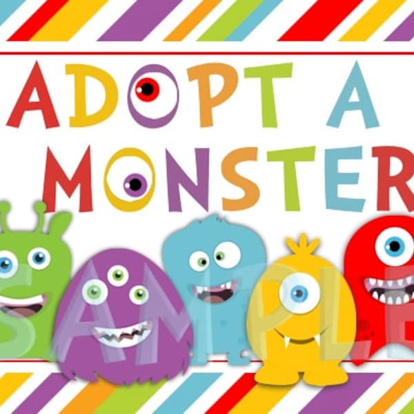 Adopt a Monster - Etsy